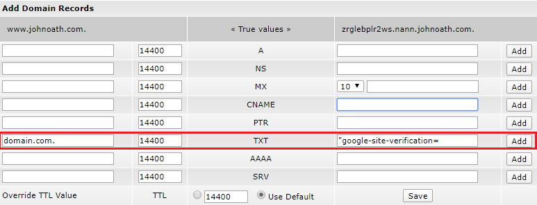 วิธีการตั้งค่า TXT Record เพื่อยืนยันความเป็นเจ้าของโดเมน - Ruk-Com Hosting